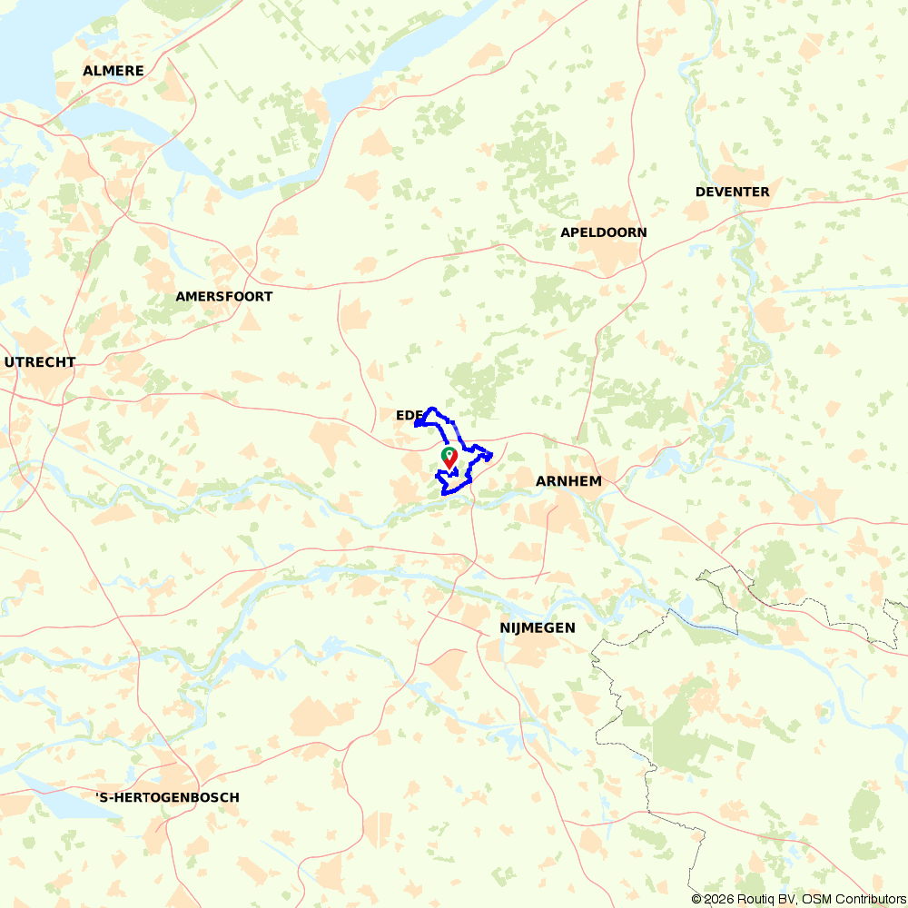 Tour of Renkum, Ede and Wolfheze - Renkum - Cycling route | Route.nl