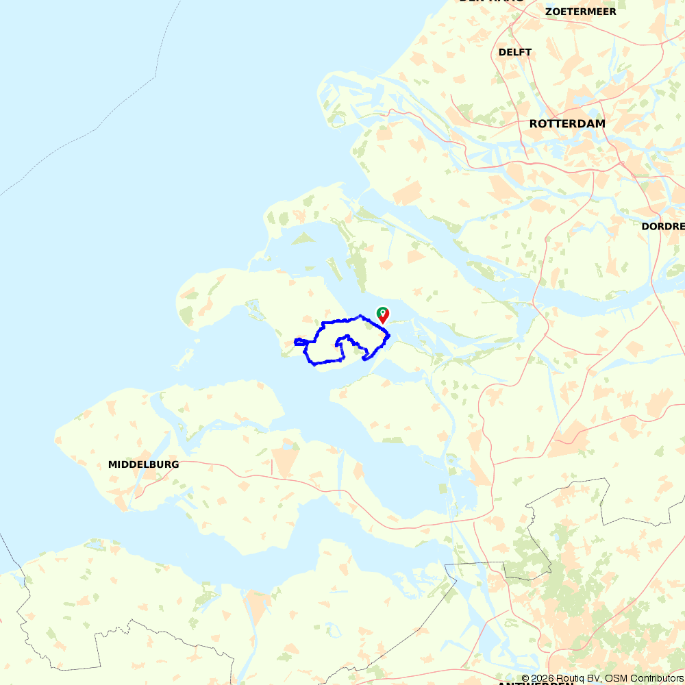 Between Bruinisse and Zierikzee - Schouwen-Duiveland - Cycling route ...