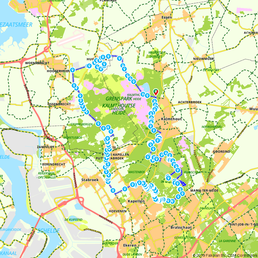 Kalmthoutse Heide Fietsknooppuntenroute - Kalmthout - Fietsroute | Route.nl