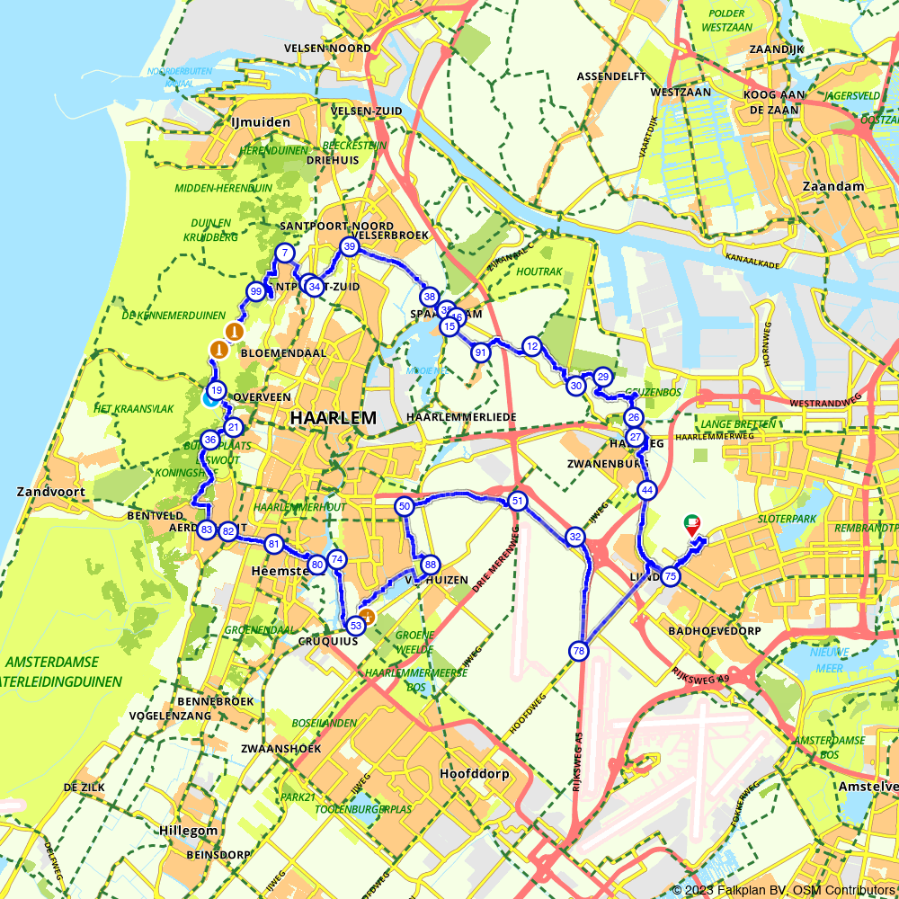 121570 Tour of Badhoevedorp, Spaarndam and Haarlem