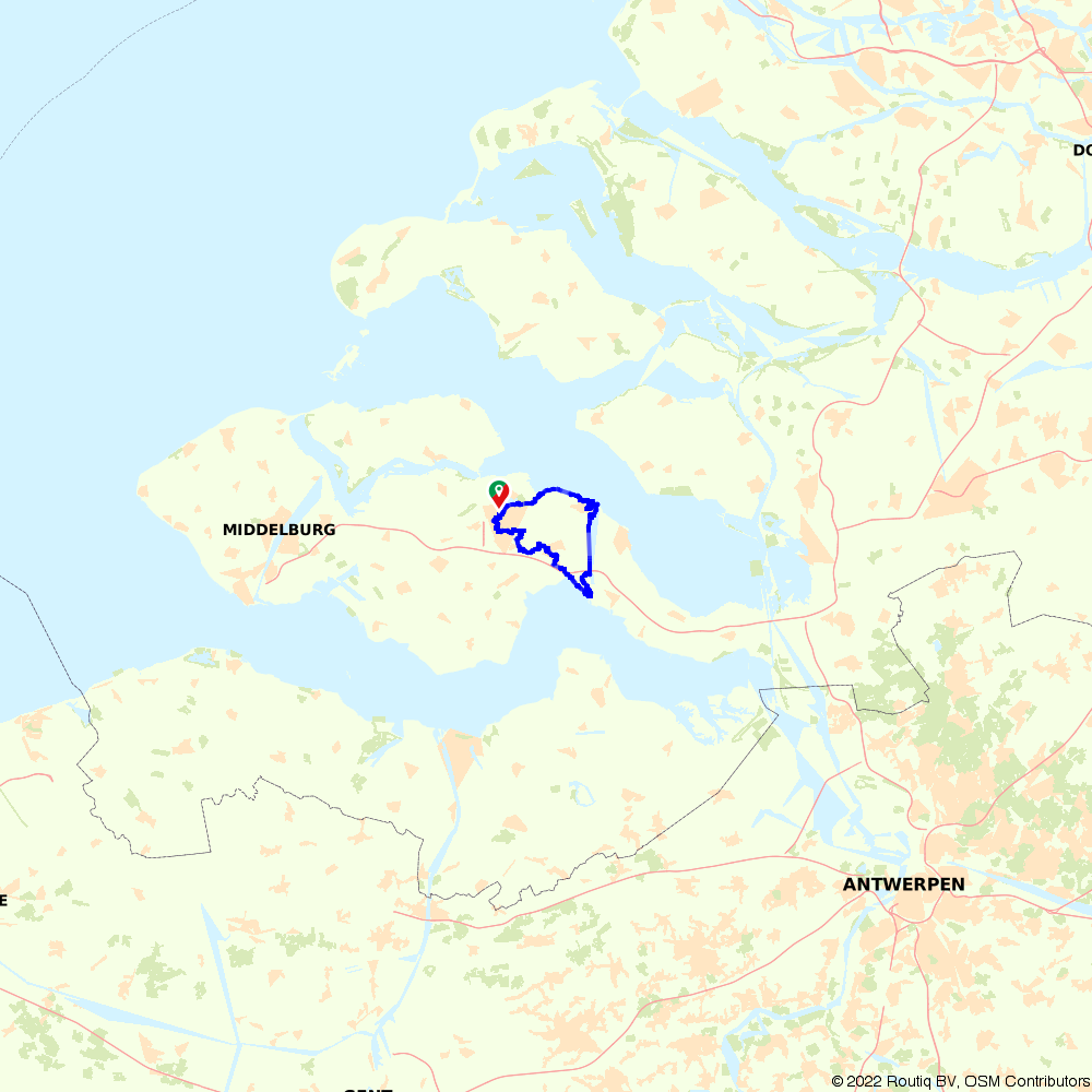 Goes, Wemeldinge and Hansweert - Goes - Cycling route | Route.nl