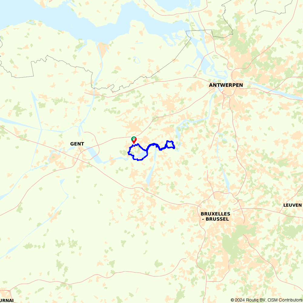 Donk, Dendermonde and Nieuwbroek - Berlare - Cycling route | Route.nl
