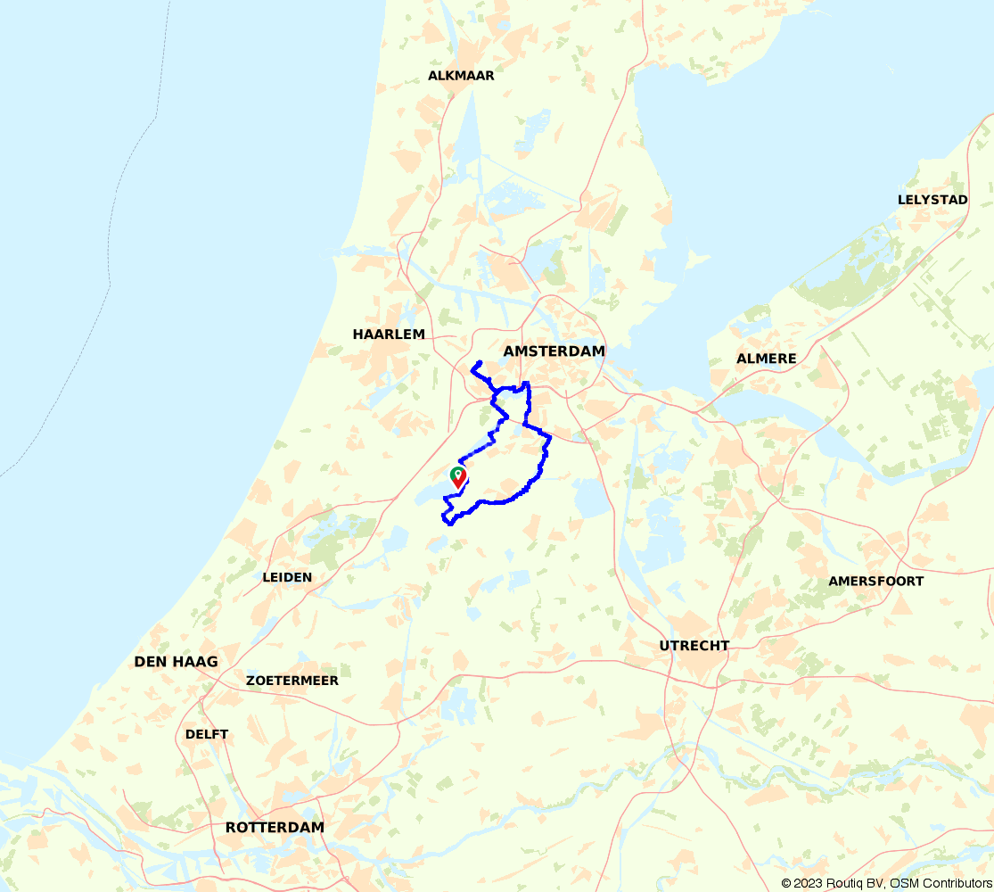 Tour of Kudelstaart, Amstelveen and Uithoorn - Aalsmeer - Cycling route ...