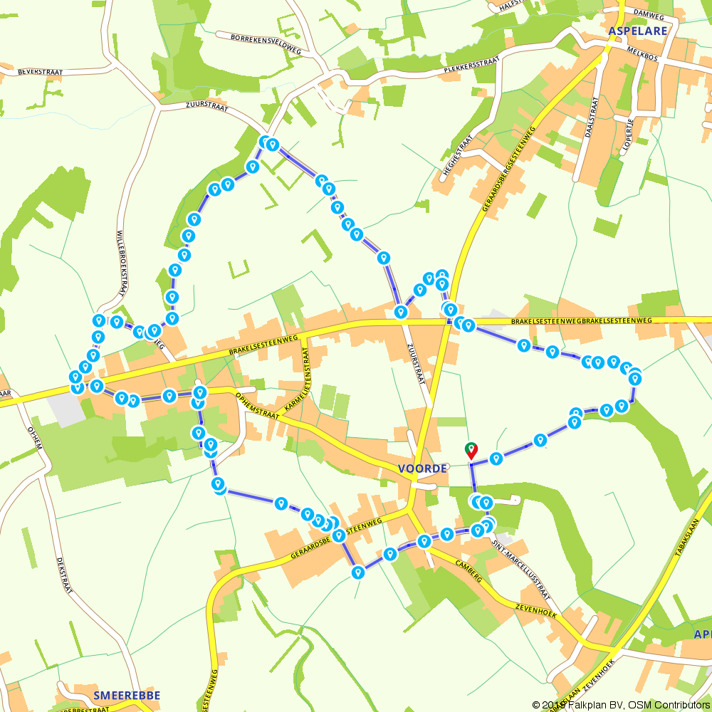 Voorde - Puiten Walk - Ninove - Hiking route | Route.nl