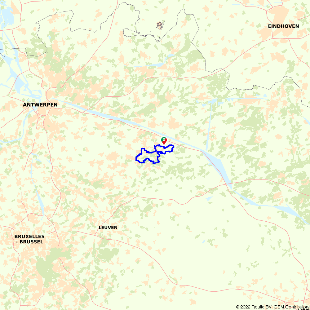 The Laak valleys and the abbey of Tongerlo - Geel - Cycling route ...