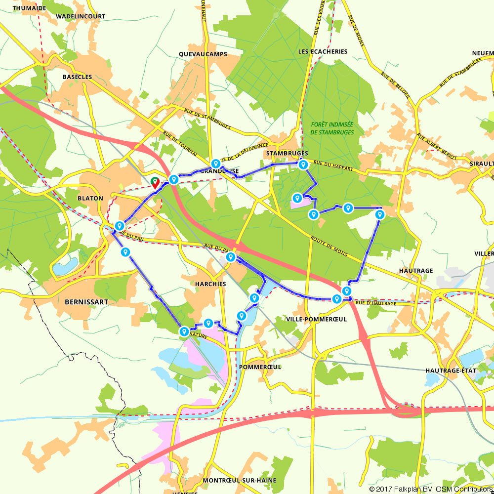 Through the woods around Blaton and Stambruges - Bernissart - Cycling ...