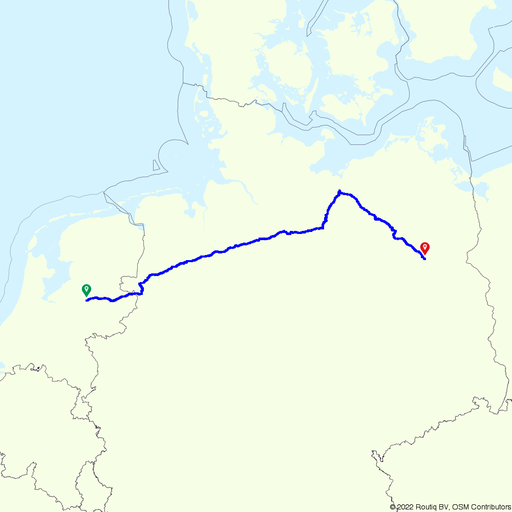 Route from Apeldoorn to Oranienburg - Apeldoorn - Cycling route | Route.nl