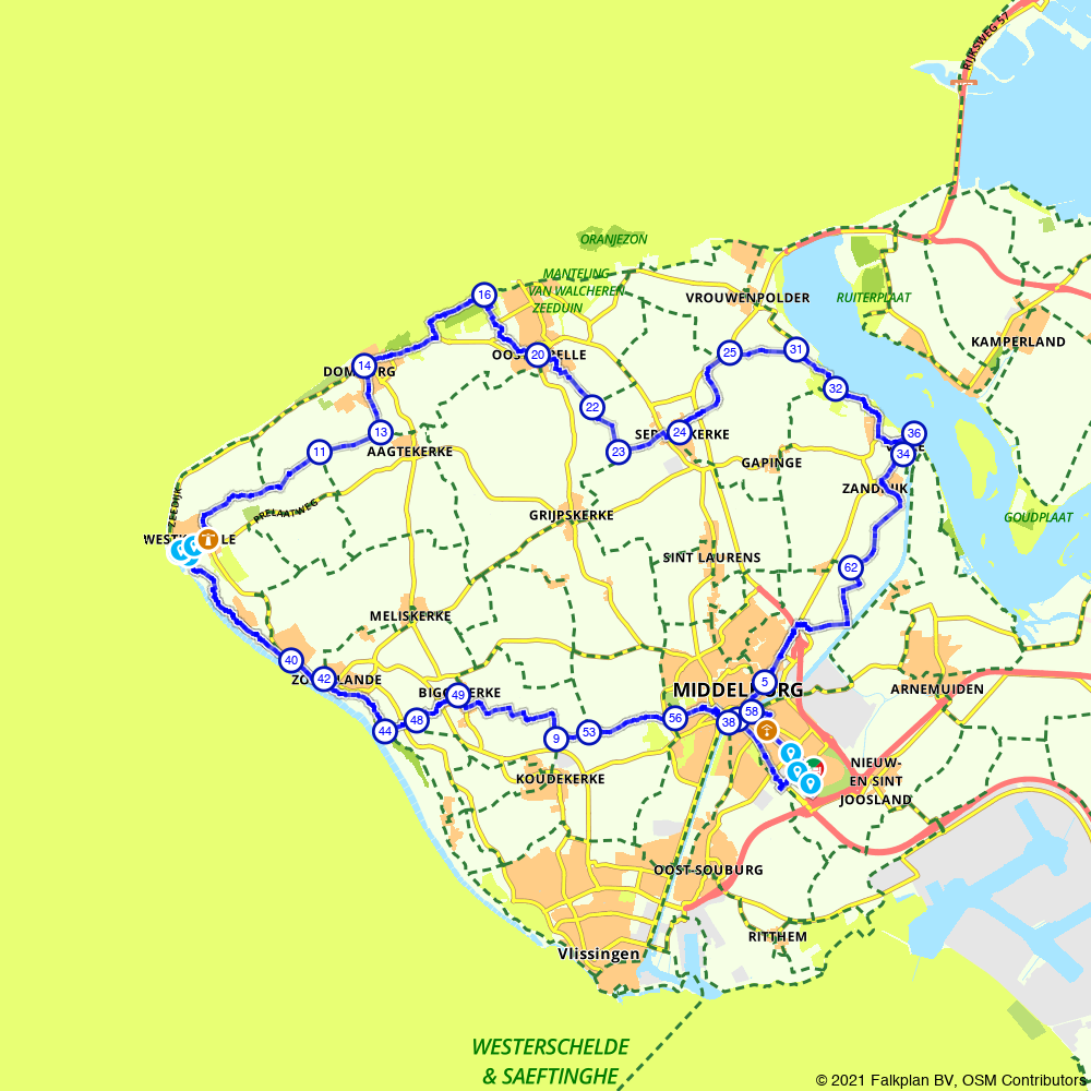 Tour of Domburg and Veere from Middelburg - Middelburg - Cycling route ...