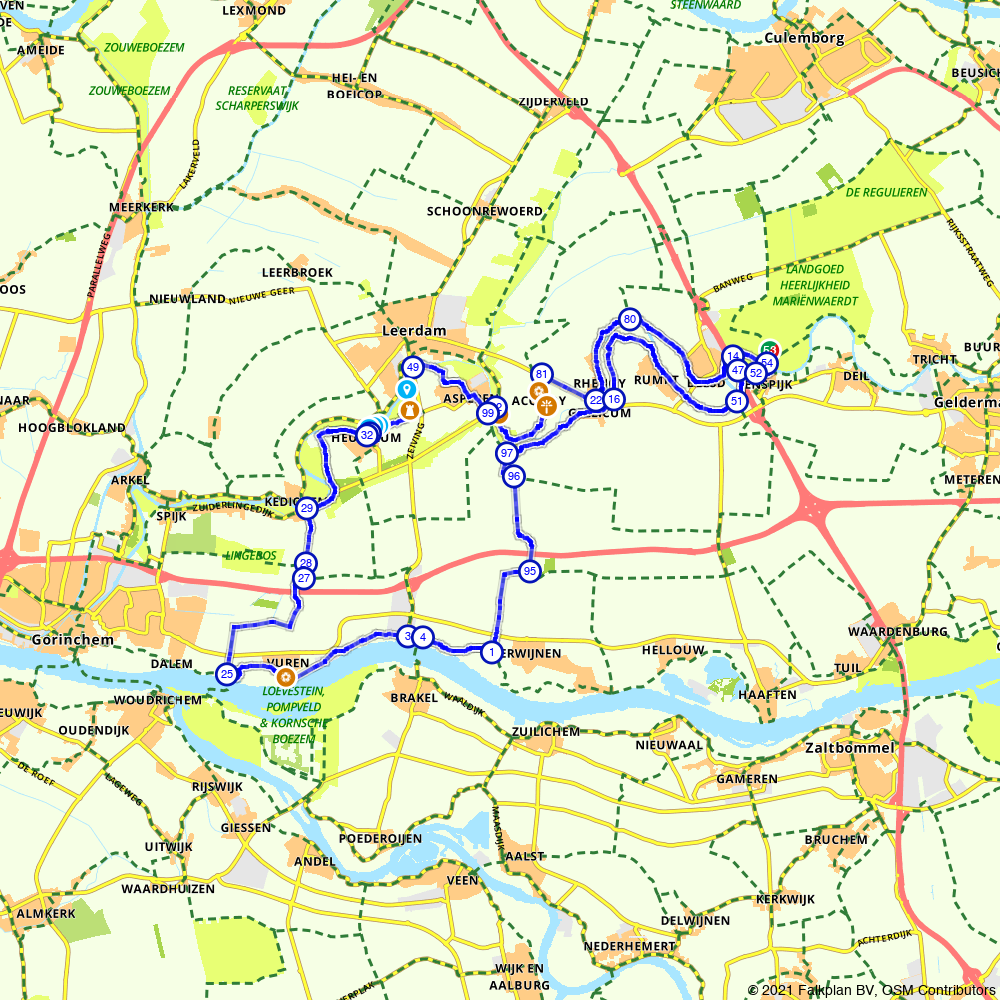 Fort tour along the Linge - West Betuwe - Cycling route | Route.nl