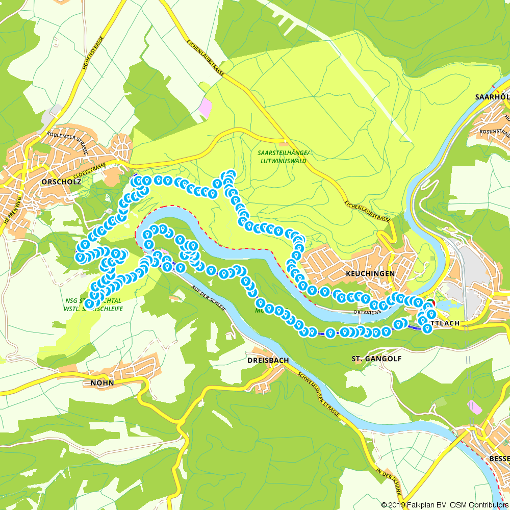 Saarschleife Table Tour - Mettlach - Hiking route | Route.nl