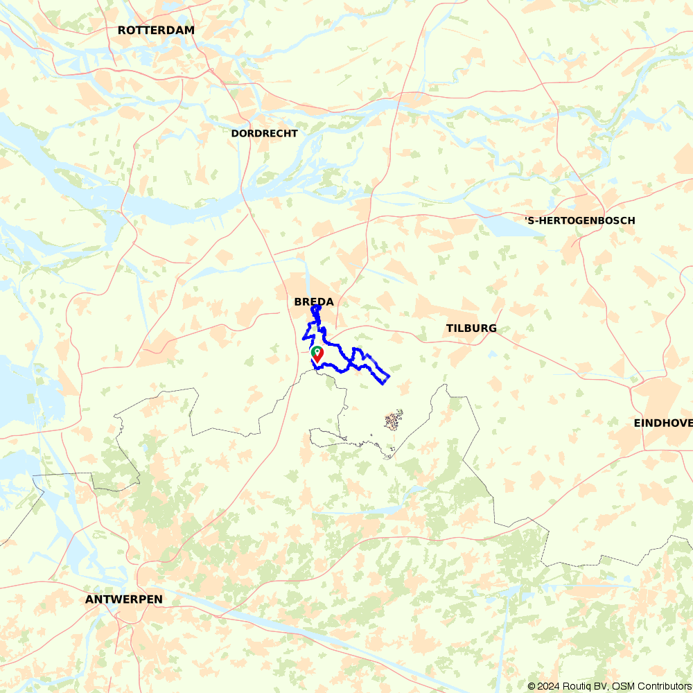 Tour of Mastbos, Markdal and Breda - Alphen-Chaam - Cycling route ...