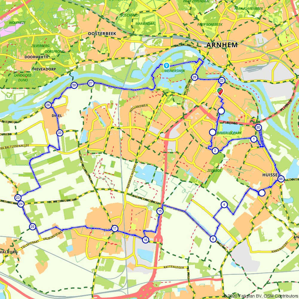 Tour of Meinerswijk and Huissen from Arnhem - Arnhem - Cycling route ...