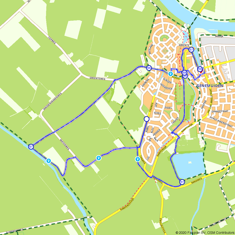Tour of Genemuiden from't Olde Staduus - Zwartewaterland - Hiking route ...