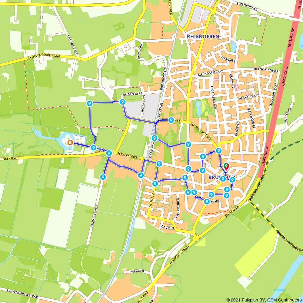 Walking route War and Liberation village Brummen - Brummen - Hiking ...