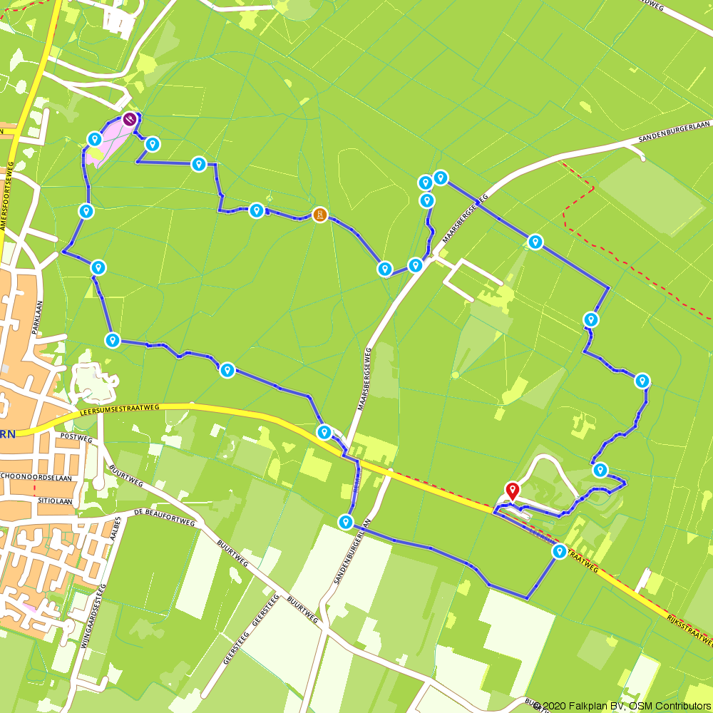 Route through Doorn - Utrechtse Heuvelrug - Hiking route | Route.nl