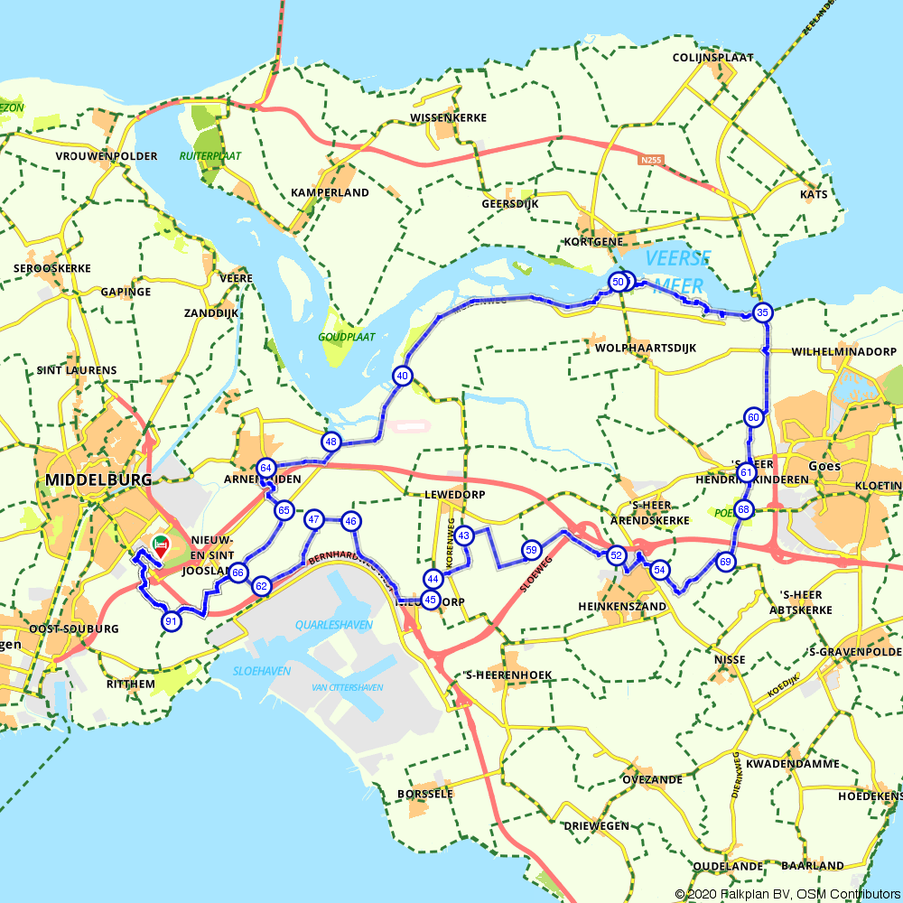 Rondje fietsen over Walcheren - Middelburg - Fietsroute | Route.nl