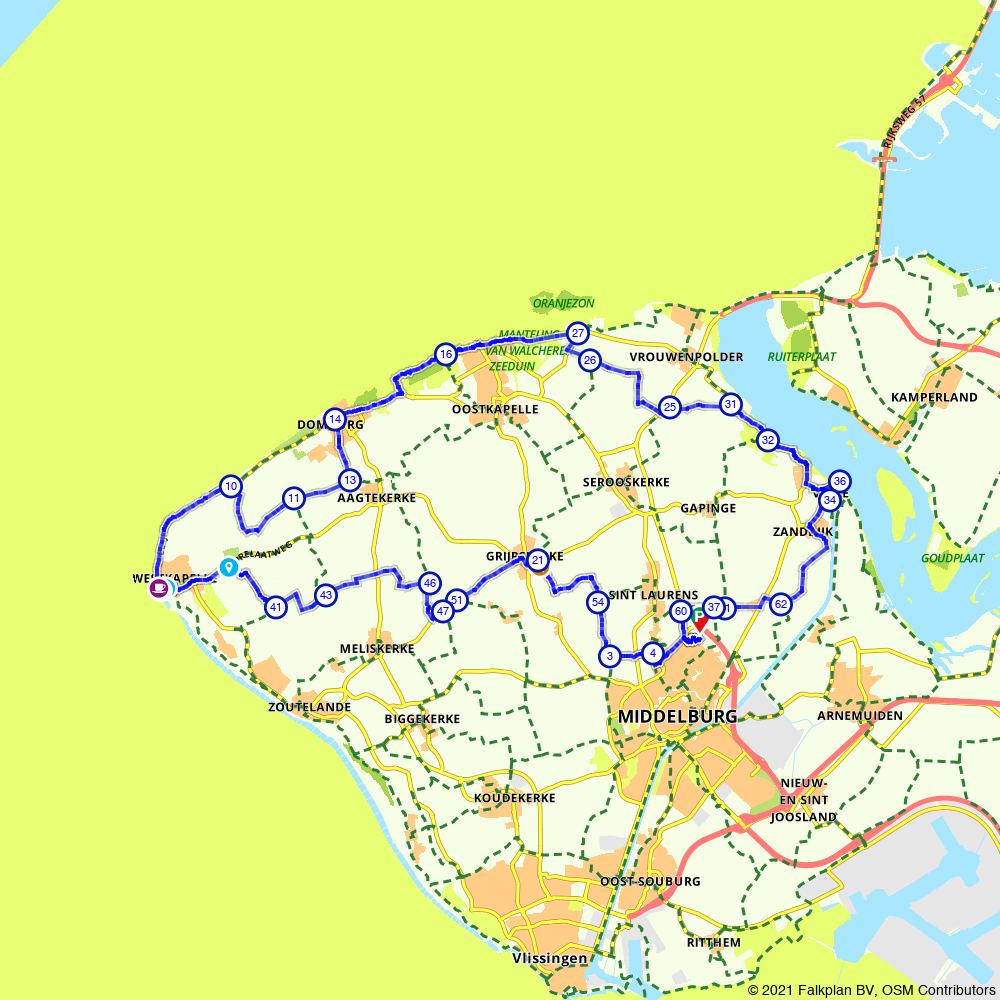 Rondje Domburg en Veere vanuit Middelburg - Middelburg - Fietsroute ...