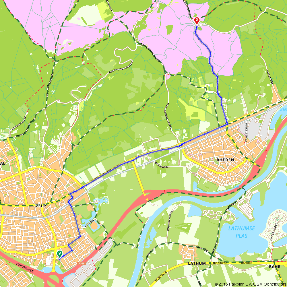 Velp - Posbank - Rheden - Fietsroute | Route.nl