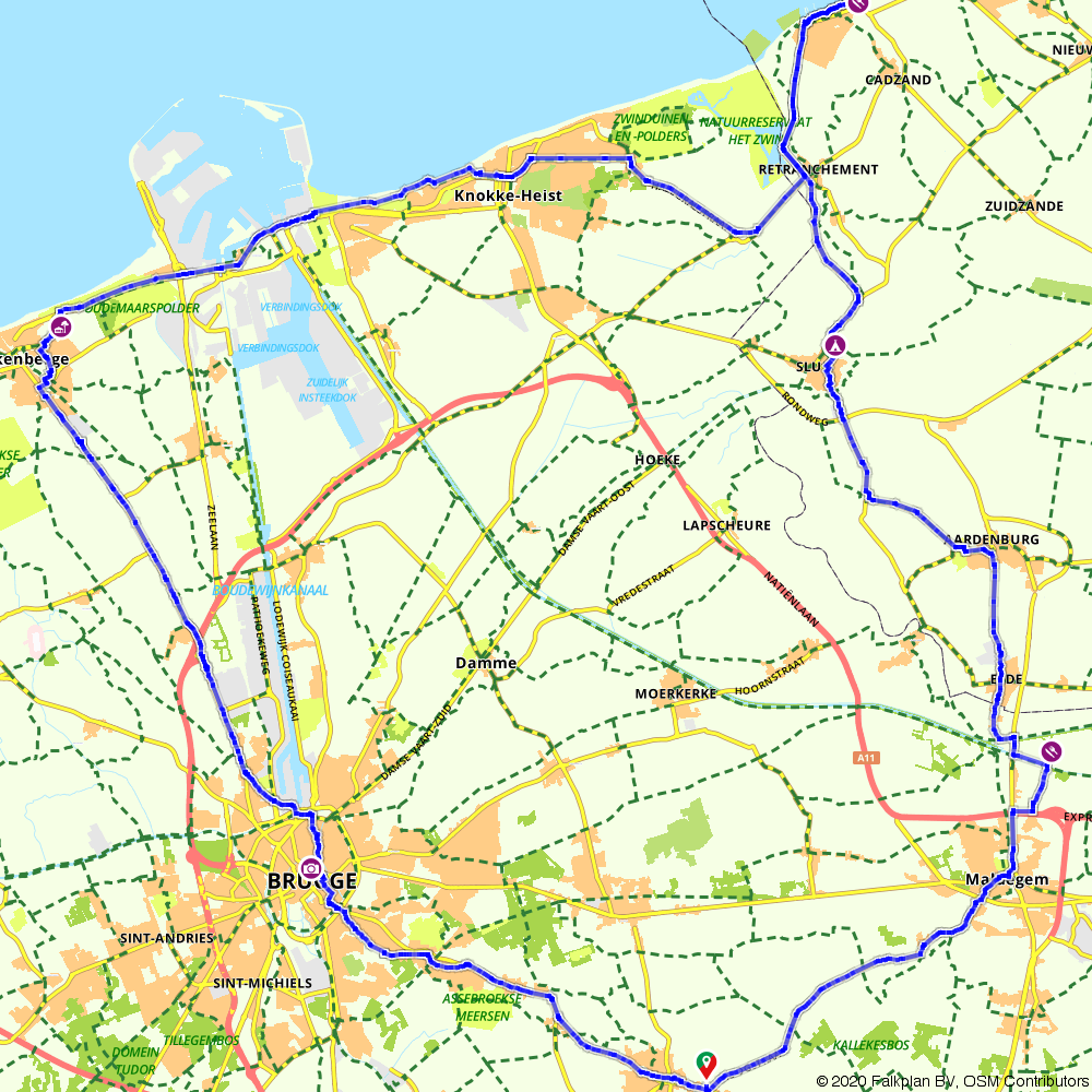 Bruges - Beernem - Cycling route | Route.nl
