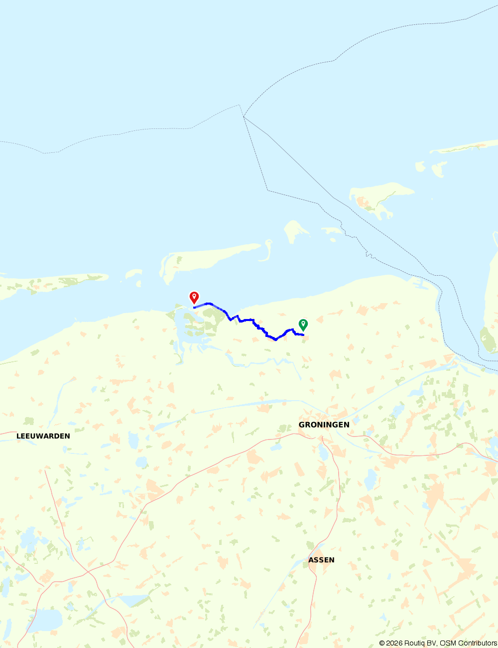 Baflo-lauwersoog - Het Hogeland - Fietsroute | Route.nl