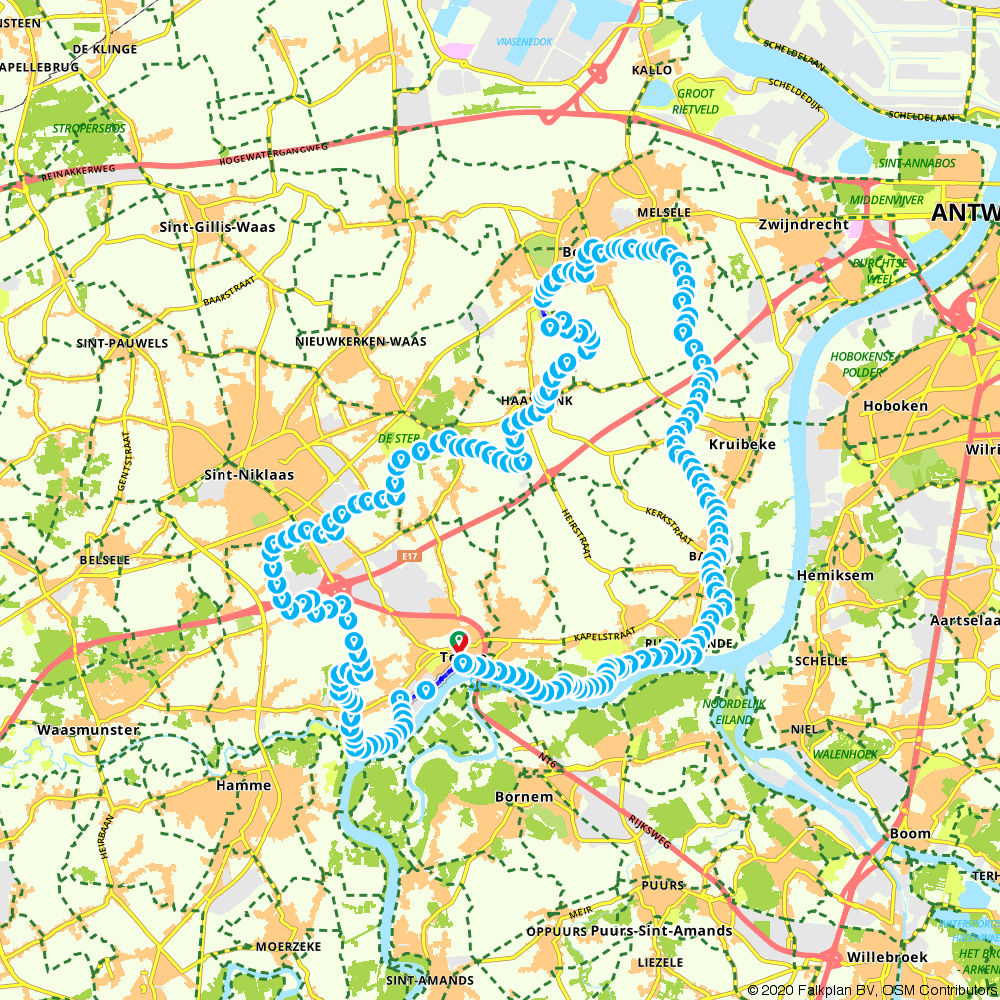 Tibert Route - Temse - Cycling route | Route.nl