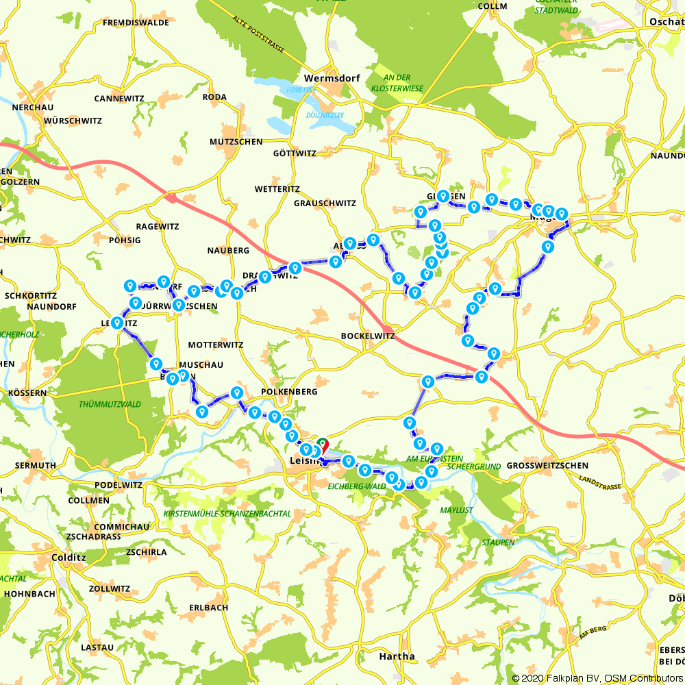 OBSTLAND RADROUTE SACHSEN - Leisnig - Cycling route | Route.nl