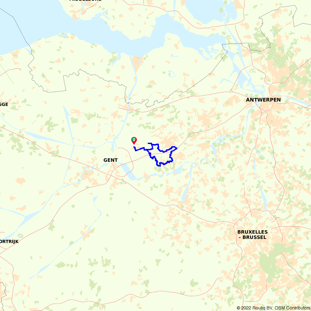 Lochristi, Beervelde, Overmere - Lochristi - Cycling route | Route.nl