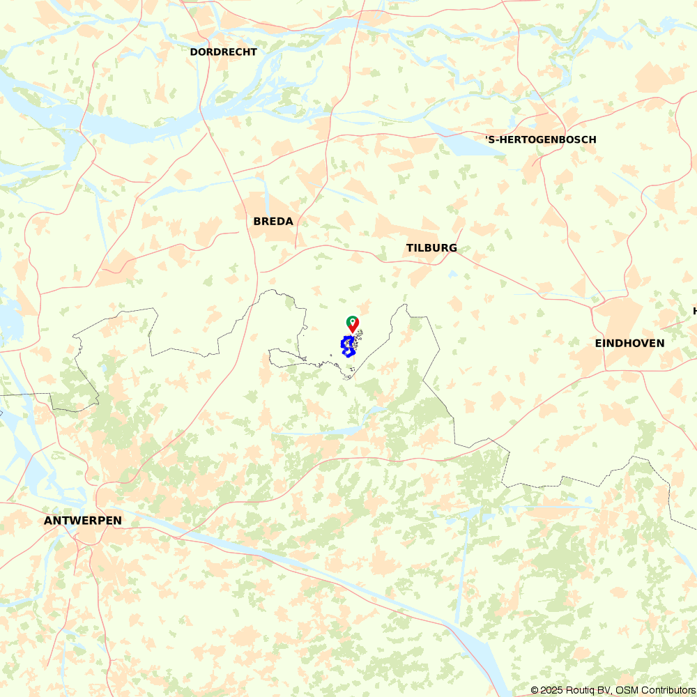 8.5 Baarle Nasseu with castle - Baarle-Nassau - Hiking route | Route.nl