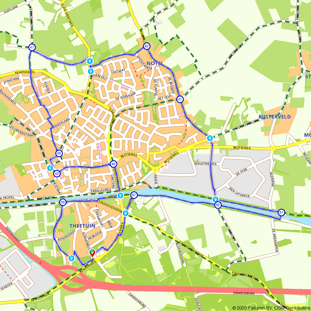 Oirschot 10 km - Oirschot - Hiking route | Route.nl