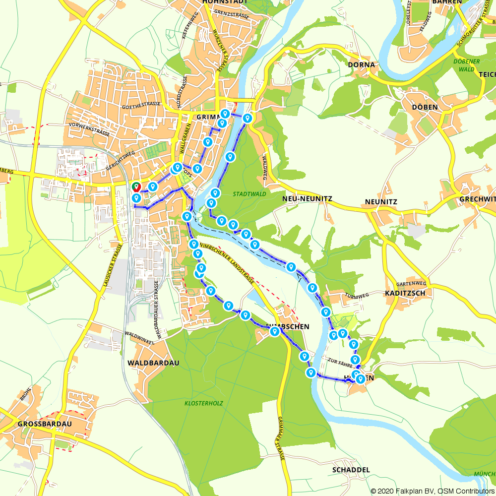 Circular walk from Grimma to the village of the senses Höfgen - Grimma ...