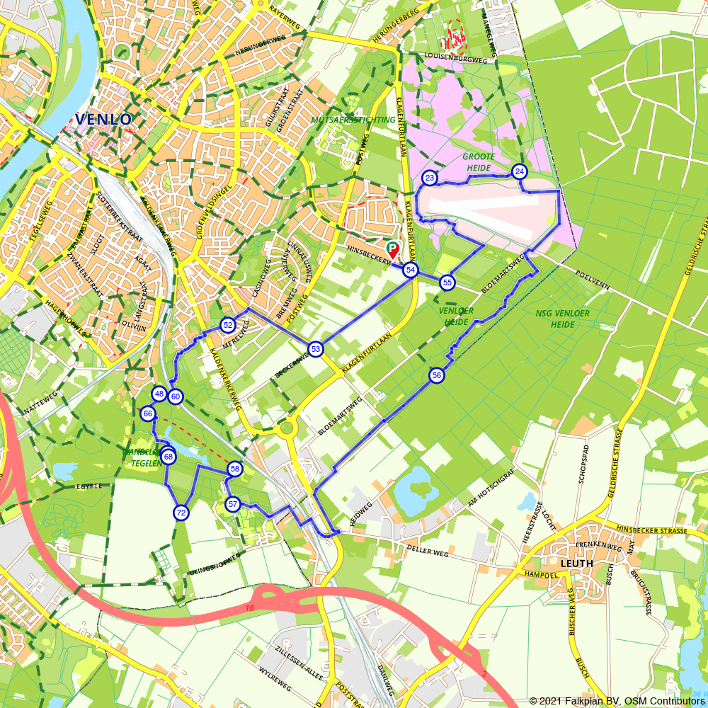 WML - Groote Heide - Venlo - Hiking route | Route.nl