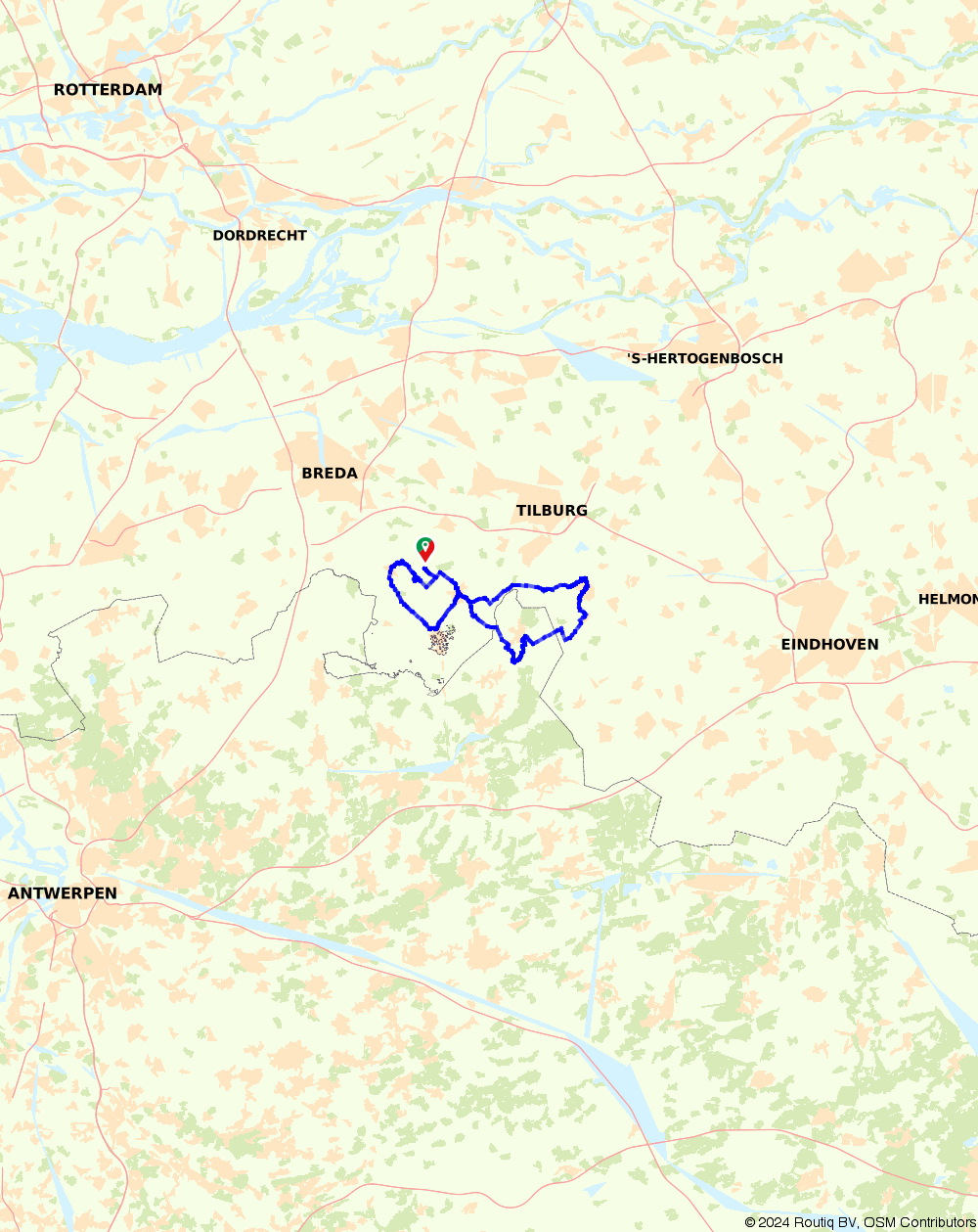 Alphen, Hilvarenbeek and Poppel - Alphen-Chaam - Cycling route | Route.nl