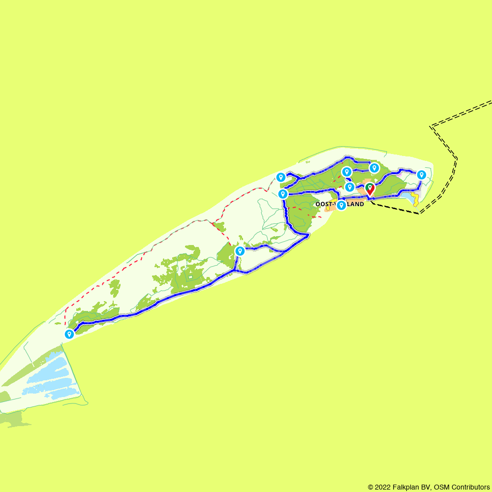 Tour of Vlieland from the Havenweg - Vlieland - Cycling route | Route.nl