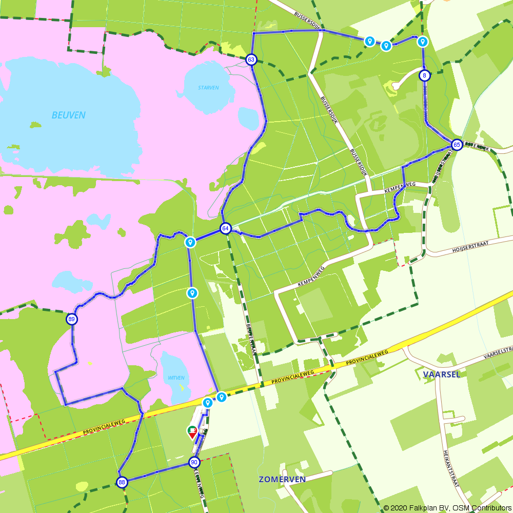 White fen route from De Soete Inval Someren - Someren - Hiking route ...