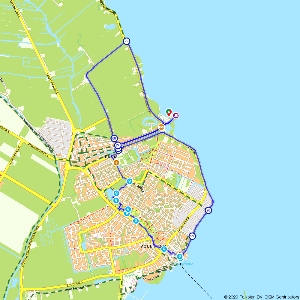 Tour of Edam, Volendam and Markermeer - Edam-Volendam - Hiking route ...