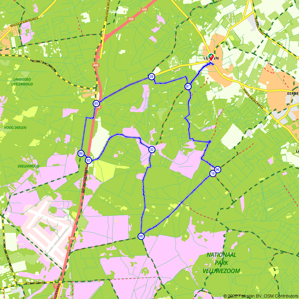 Loenen - Apeldoorn - Fietsroute | Route.nl