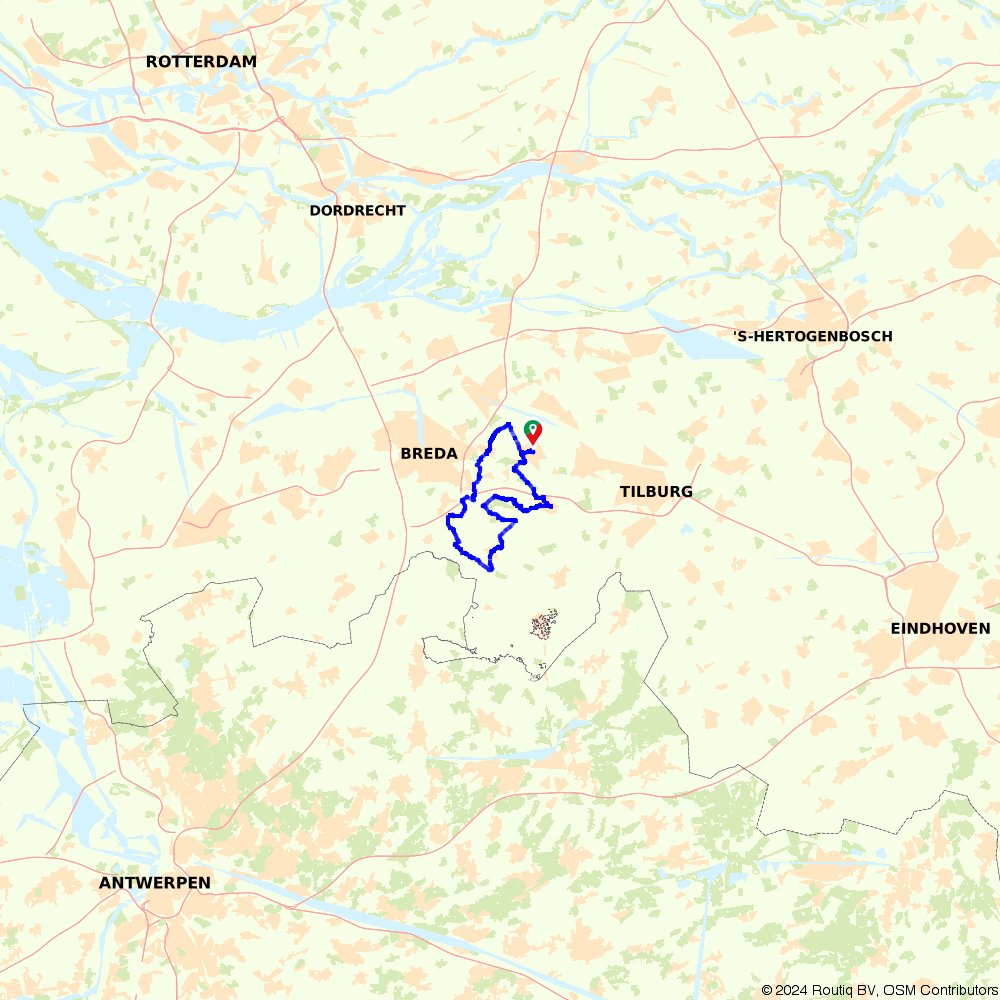 Dorst, Gilze and Chaam - Gilze en Rijen - Cycling route | Route.nl