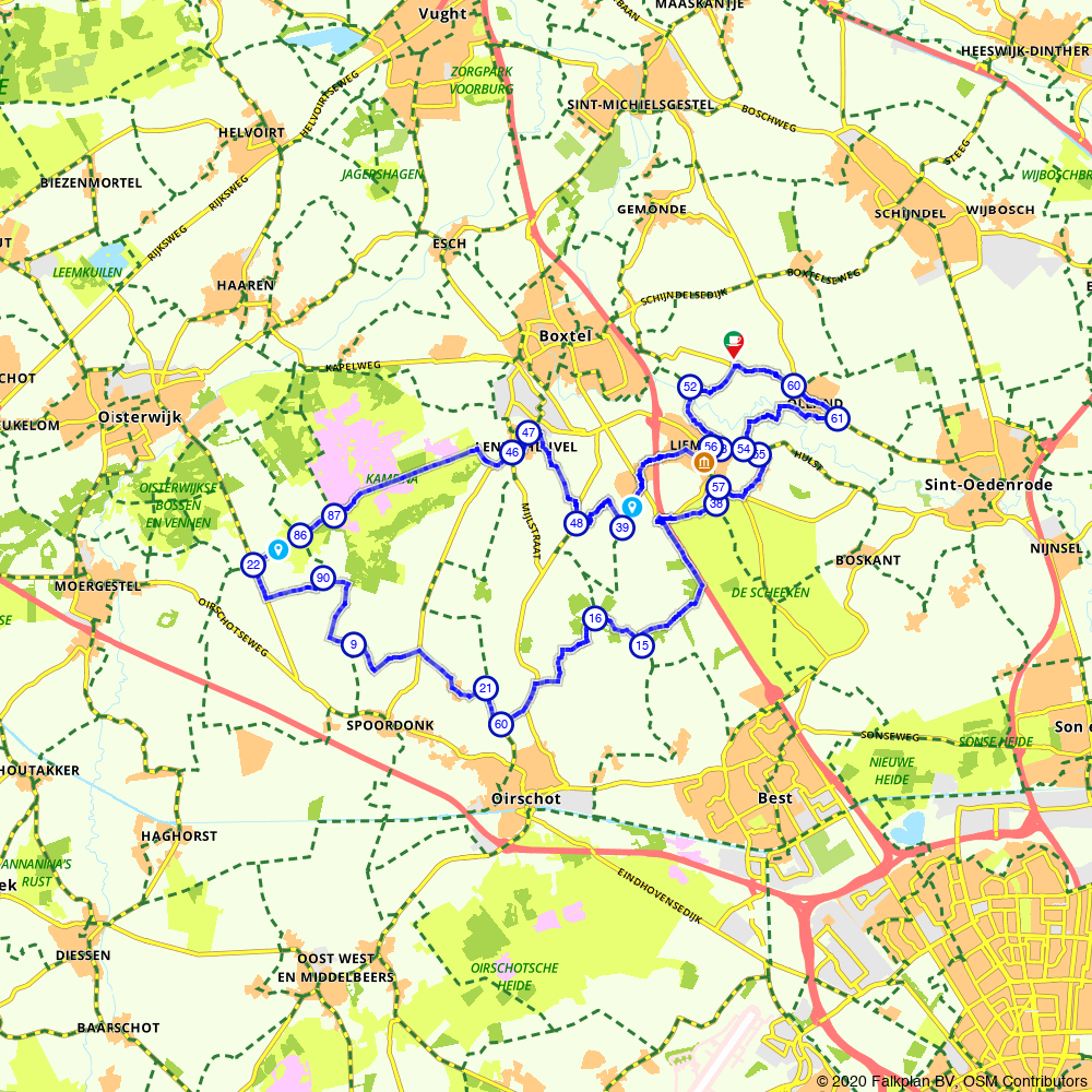 Cycling tour around Liempde - Boxtel - Cycling route | Route.nl