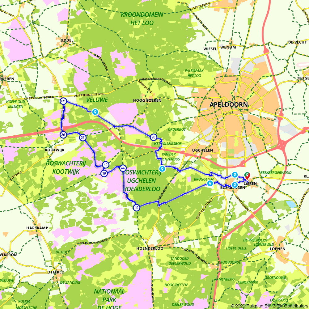 Tour of Lieren via high-rise Assel Lieren 42 Km - Apeldoorn - Cycling ...