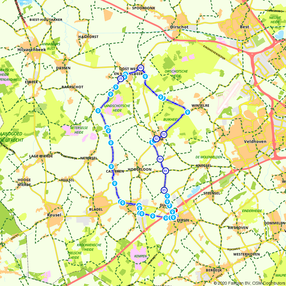 1327311 Route from Eersel