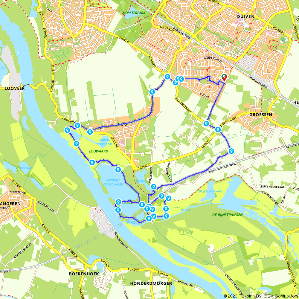 Rondje Loowaard - Duiven - Wandelroute | Route.nl
