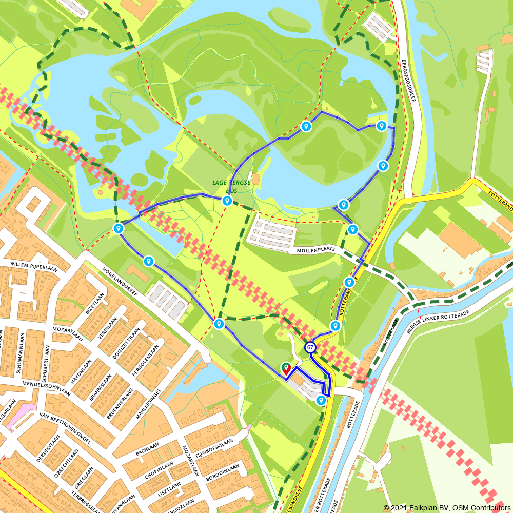 Expo A16 Walking route 1 - Lansingerland - Hiking route | Route.nl