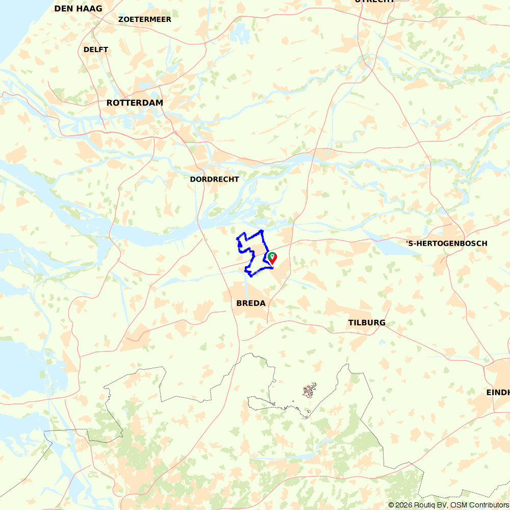 Biesbosch route - Oosterhout - Cycling route | Route.nl