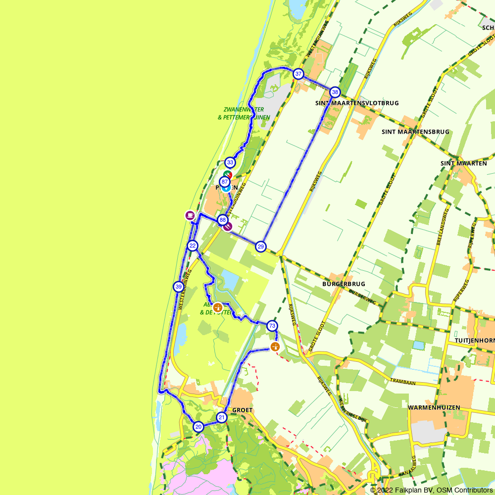 134430 Vanuit Petten langs het strand en door de polders