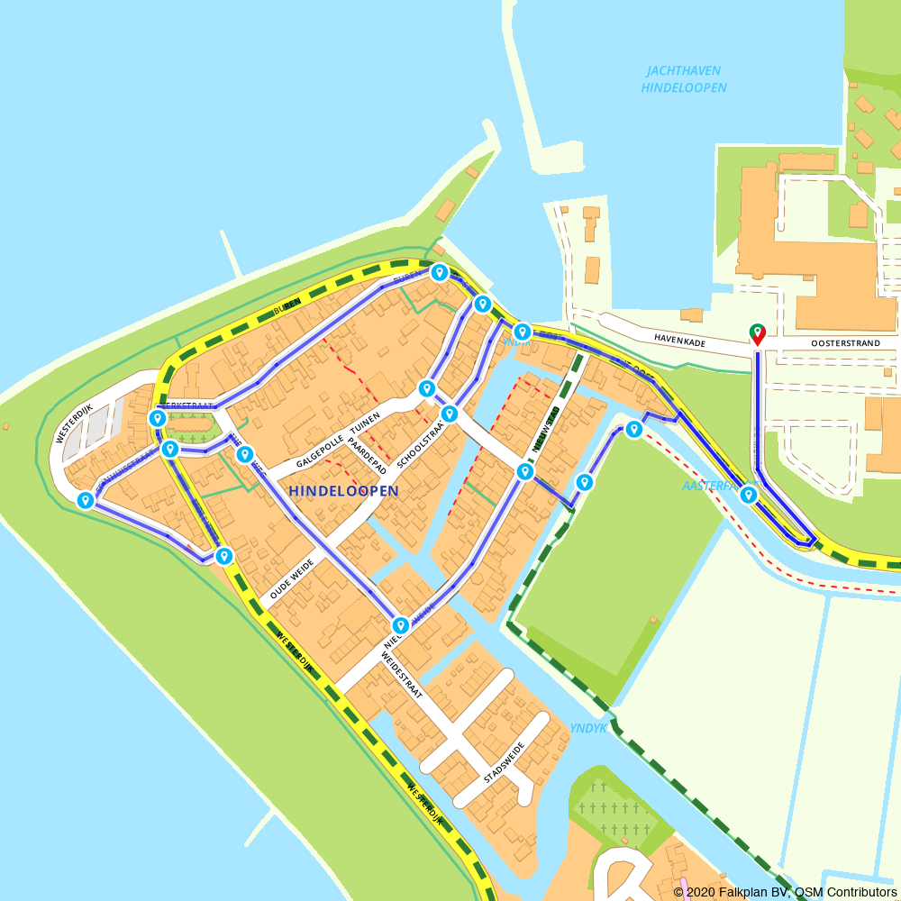 Tour of Hindeloopen - Súdwest-Fryslân - Hiking route | Route.nl