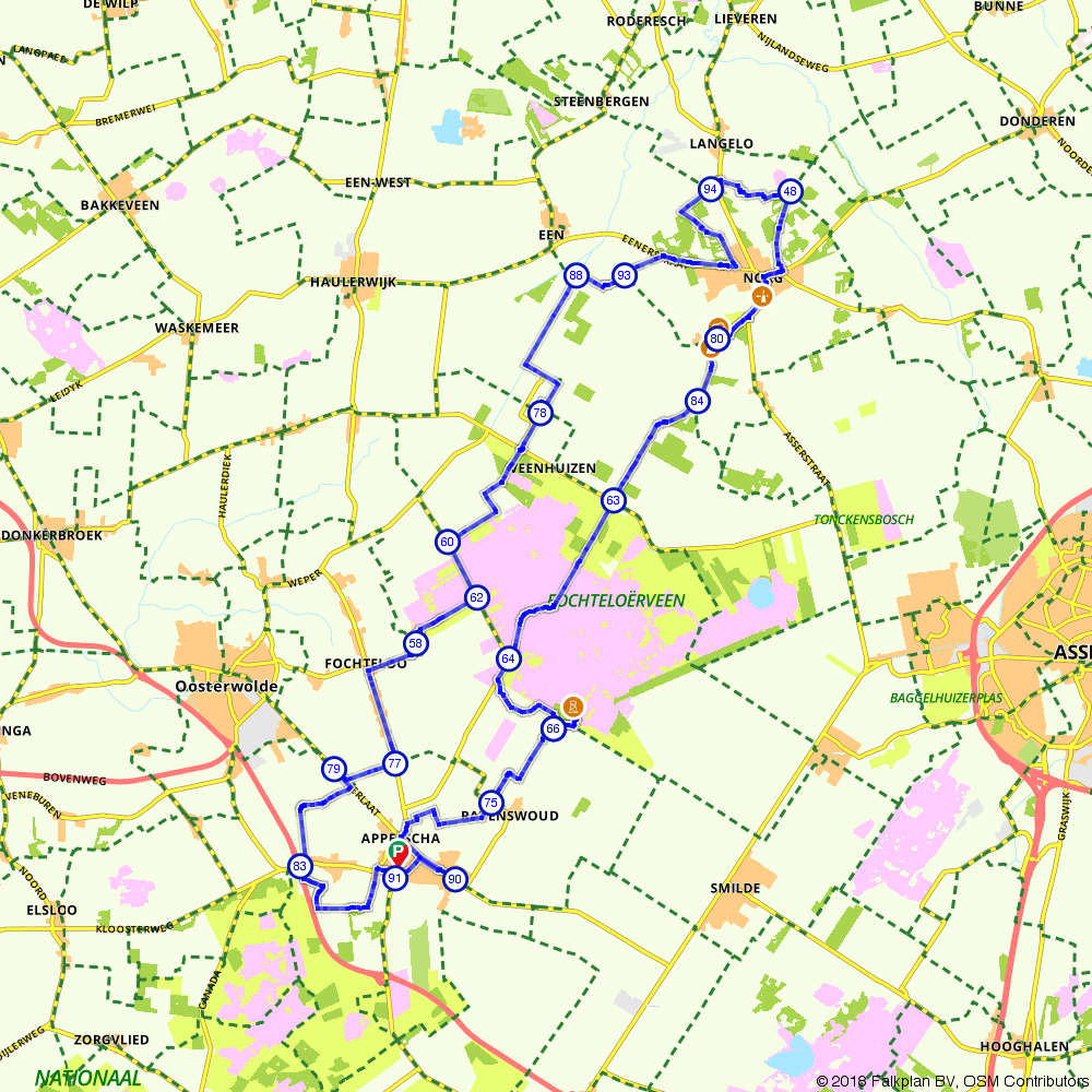The Fochteloërveen and Norg - Ooststellingwerf - Cycling route | Route.nl