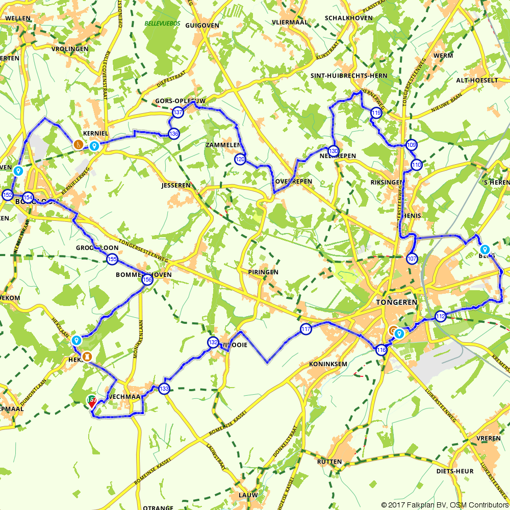 A tour through the history around Tongeren - Heers - Cycling route ...