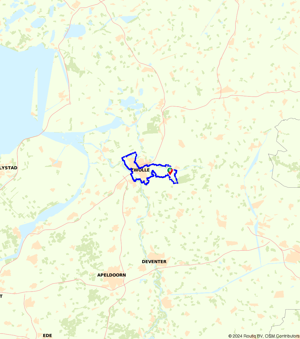 Tour of Dalfsen, Zwolle and Hattem - Dalfsen - Cycling route | Route.nl
