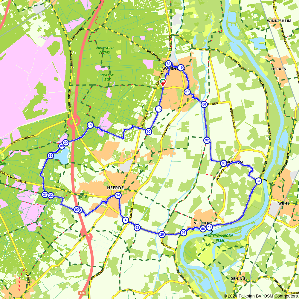Wapenveld, Veessen and Heerde - Heerde - Cycling route | Route.nl