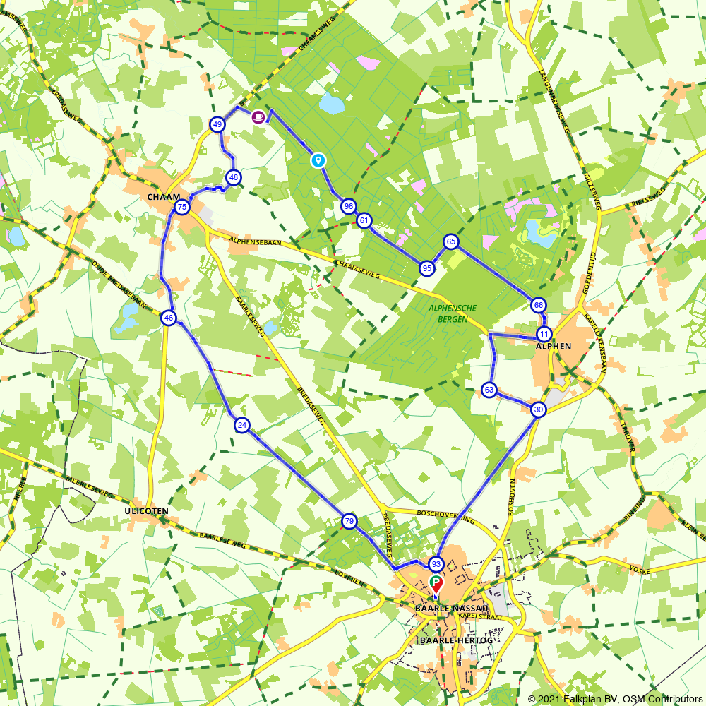 The Chaamse Forest Route - Baarle-Nassau - Cycling route | Route.nl